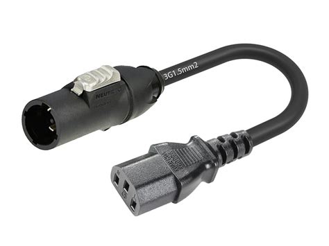 Spc012e Powercon True1 To Iec Adapter Cable Propaudio