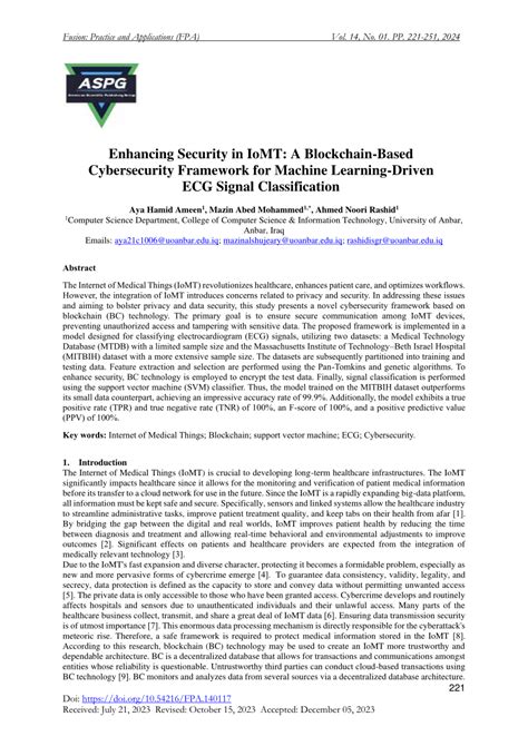 pdf enhancing security in iomt a blockchain based cybersecurity