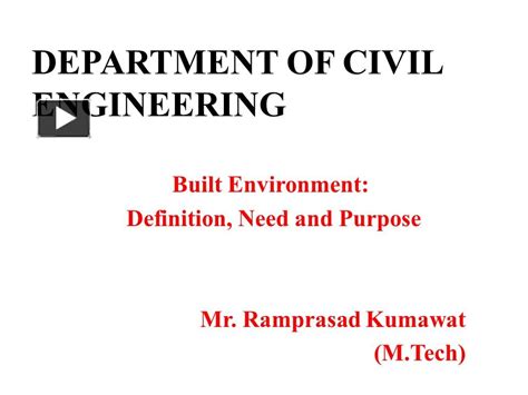 ppt introduction of built environment powerpoint presentation free
