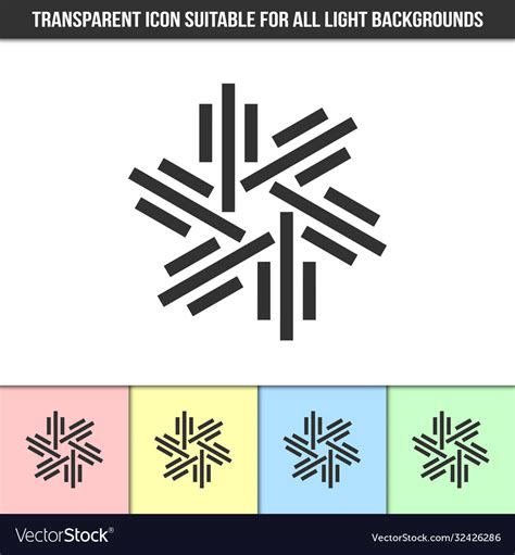 Simple Outline Transparent Abstract Icon On Vector Image