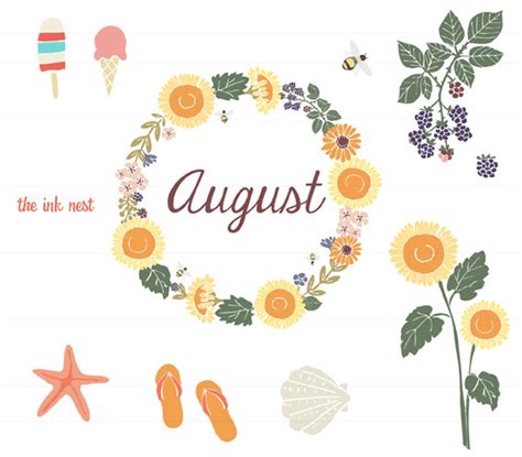 August Clip Art N5 Free Image Download