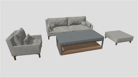 simple sofa set download free 3d model by ragingcow marcussamiran