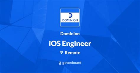 Ios Engineer At Coderland By Dominion Remote Work From Home Get On Board