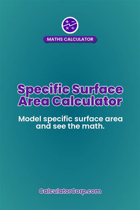 Specific Surface Area Calculator