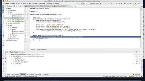 Pass data between Activities using Intent in Android Application - YouTube