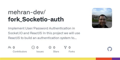 Github Mehran Devforksocketio Auth Implement Userpassword Authentication In Socketio And