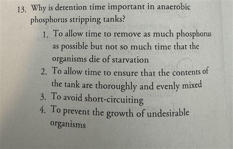 Solved Why is detention time important in | Chegg.com