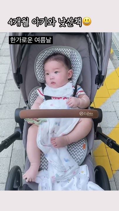 4개월 아기와 한가로운 여름산책👼🏻 육아브이로그 육아일기 소띠아기 4개월아기 Youtube