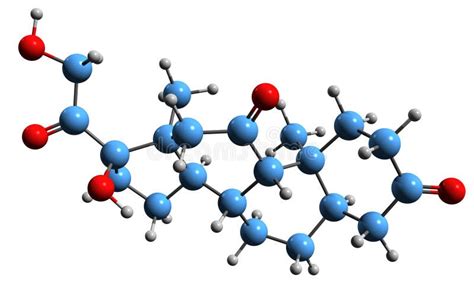 3 D Imagen De La Fórmula Esquelética De Dihidrocortisona Stock De