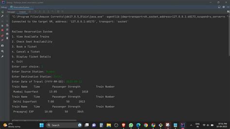Prashanth M On Linkedin Project Railway Reservation Systemjava Cli