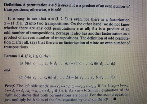 solved show that an r cycle is an even permutation if and