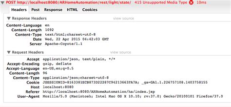 Java Sending Json To Server Is Giving 415 Unsupported Media Type