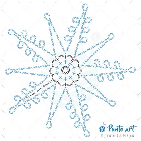 Snowflake ⋆ Crochet Diagrams ⋆ Free Patterns ⋆ Punto Art Design ⋆