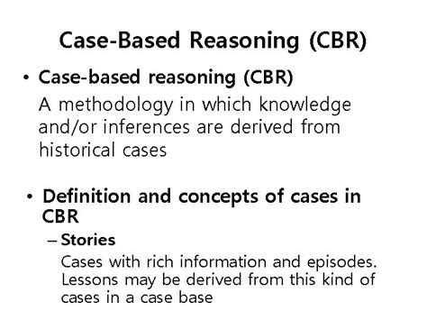Casebased Reasoning Casebased Reasoning Cbr Casebased Reasoning Cbr