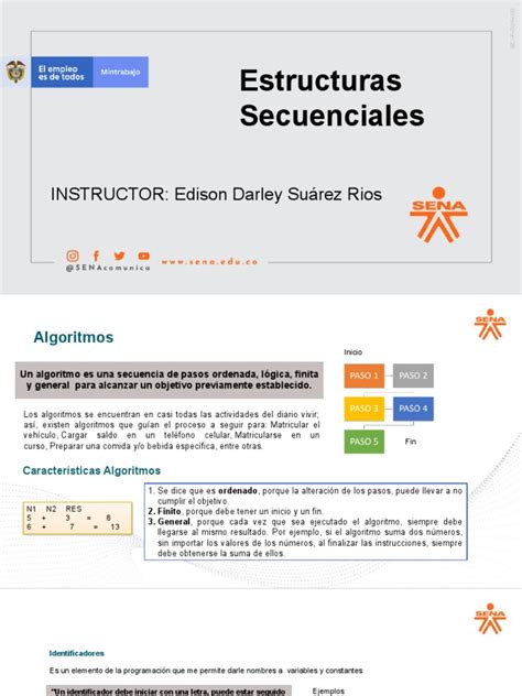 estructuras secuenciales pdf algoritmos lenguaje de programación