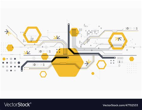 Cpu Art Concept Circuit Board Technology Vector Image