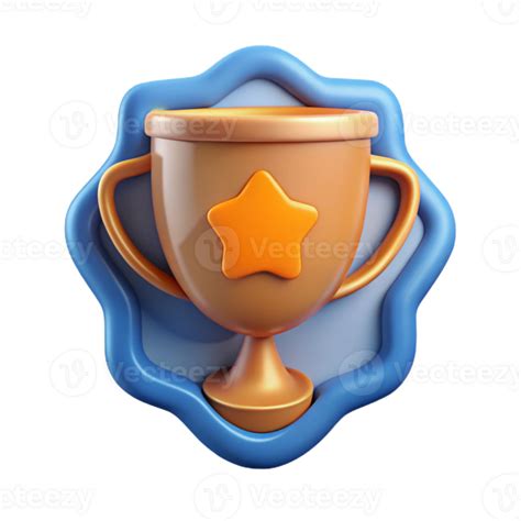 Energetic Fascinating Trophy Badge With Simple Shape Crisp Edges Flat Color With Scalable