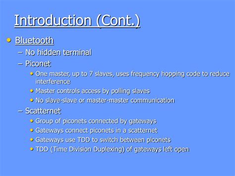 Ppt Tcp Over Bluetooth Simulation And Performance Powerpoint