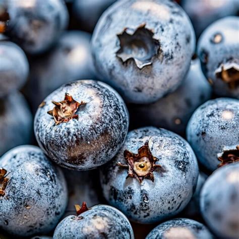 Premium Ai Image Fresh Natural Antioxidant Blueberries Pile Macro Detailed Close Up