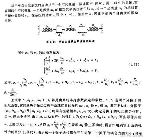 Matlab 振动问题：两自由度耦合系统自由振动matlab 振动问题两自由度耦合系统自由振动 Csdn博客