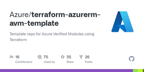 Github Azureterraform Azurerm Avm Template Template Repo For Azure Verified Modules Using