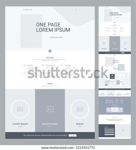 비즈니스용 웹 사이트 디자인 템플릿소개 페이지 스톡 벡터로열티 프리 1313561771