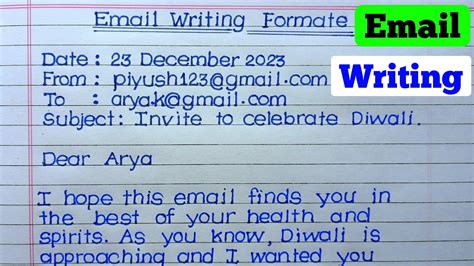 How To Write Email Writingemail Writing Format Email Writing