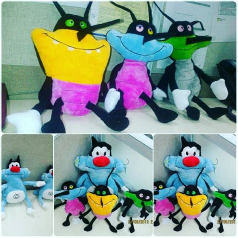 Jual Boneka Tokoh Kartun Si Kecoa Markey Dee Dee Joey Film Oggy And The