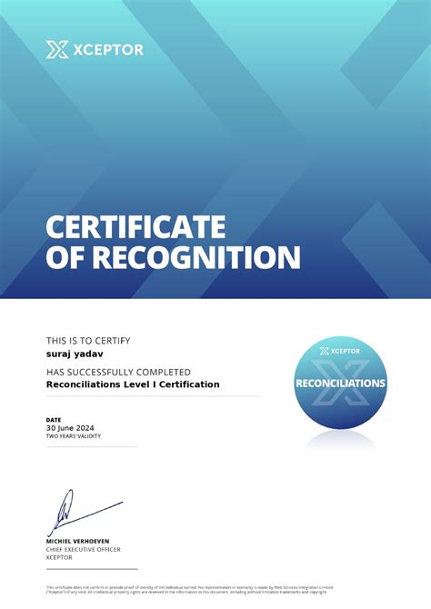 Suraj Yadav On Linkedin Xceptor Reconciliations Level Certification