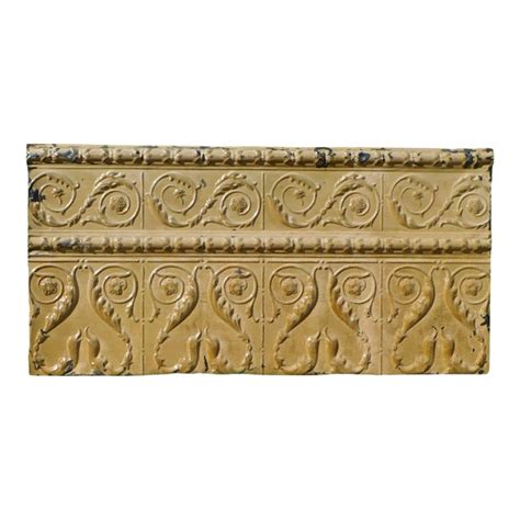 Large Antique Tin Ceiling Tile Sculpture Wall Decor 1 Chairish