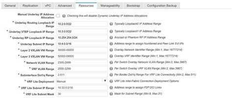 Dcnm Vxlan Fanric Vlan Ranges Cisco Community