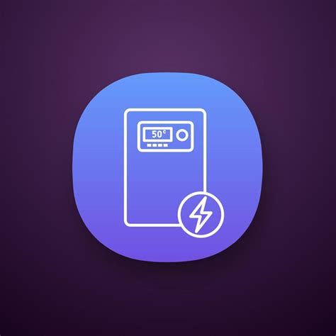 Electric Heating Boiler App Icon House Central Heater Heating System