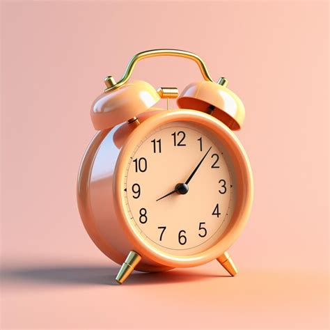 3d Alarm Clock Icon Time And Wake Up Device Isometric Isolated Render Premium Ai Generated Image