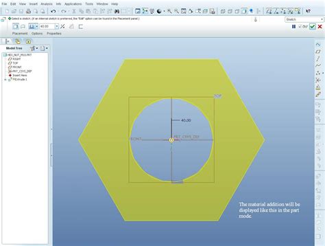 How To Model A Hexagonal Nut In Proe Grabcad Tutorials