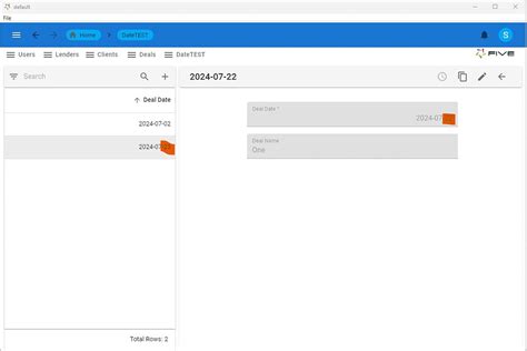 bug when entering a date on a form the form field shows date one day