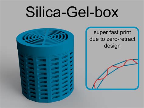 Silica Gel Box Spool Container Optimized For Super Fast Print By 3d Workspace Download Free