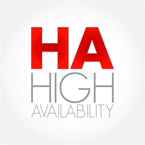 ha high availability is the ability of a system to operate