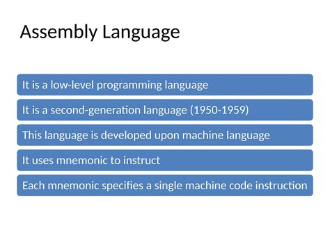 Understanding Assembly Language Syntax Advantages And Comparison With Machine Languagepptx