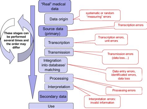 The Data Chain Different Stages And Examples Of Errors Likely To Occur