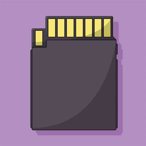 Sd Card Vector Icon Illustration With Outline For Design Element Clip
