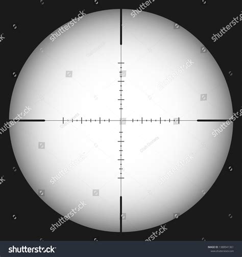 Sniper Scope Sniper Rifle Sight Scope Stock Vector Royalty Free