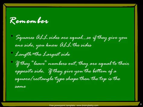 Formulas Geometry Ppt