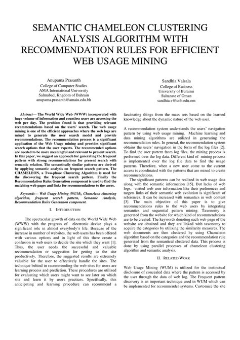 Pdf Semantic Chameleon Clustering Analysis Algorithm With