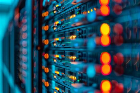 A Hightech Data Center Featuring Illuminated Server Racks For Advanced Performance And
