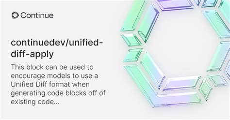 continuedev unified diff apply