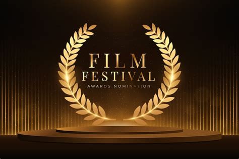 현실적인 영화 시상식 그림 무료 벡터