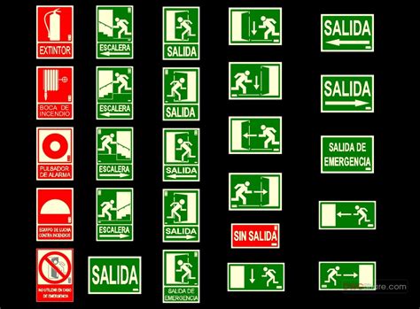 43 Emergency Blocks AutoCAD DWG Drawings