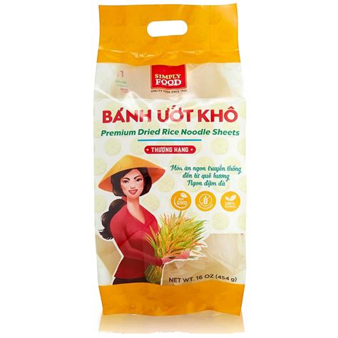 Simply Food Premium Dried Rice Noodle Sheets Bánh Ướt Khô 16 Oz Cutimart