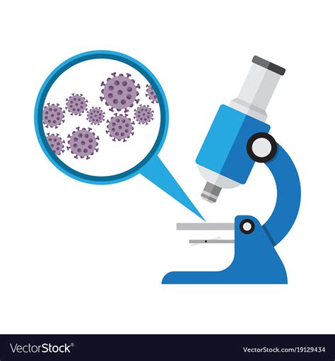 Microscope Laboratory Equipment Research Vector Image