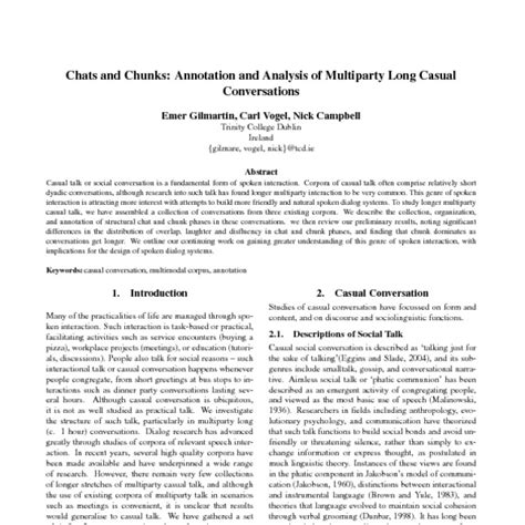 chats and chunks annotation and analysis of multiparty long casual